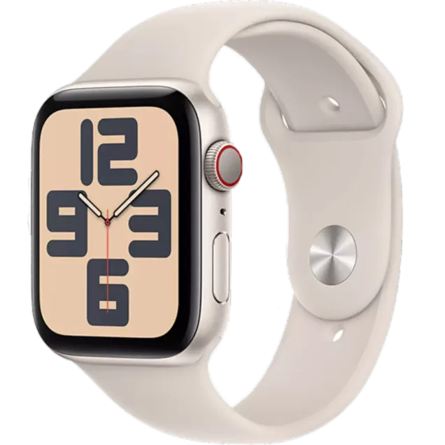 Apple Watch SE (2023) Aluminium Sportarmband 32 GB 44 mm Polarstern ...